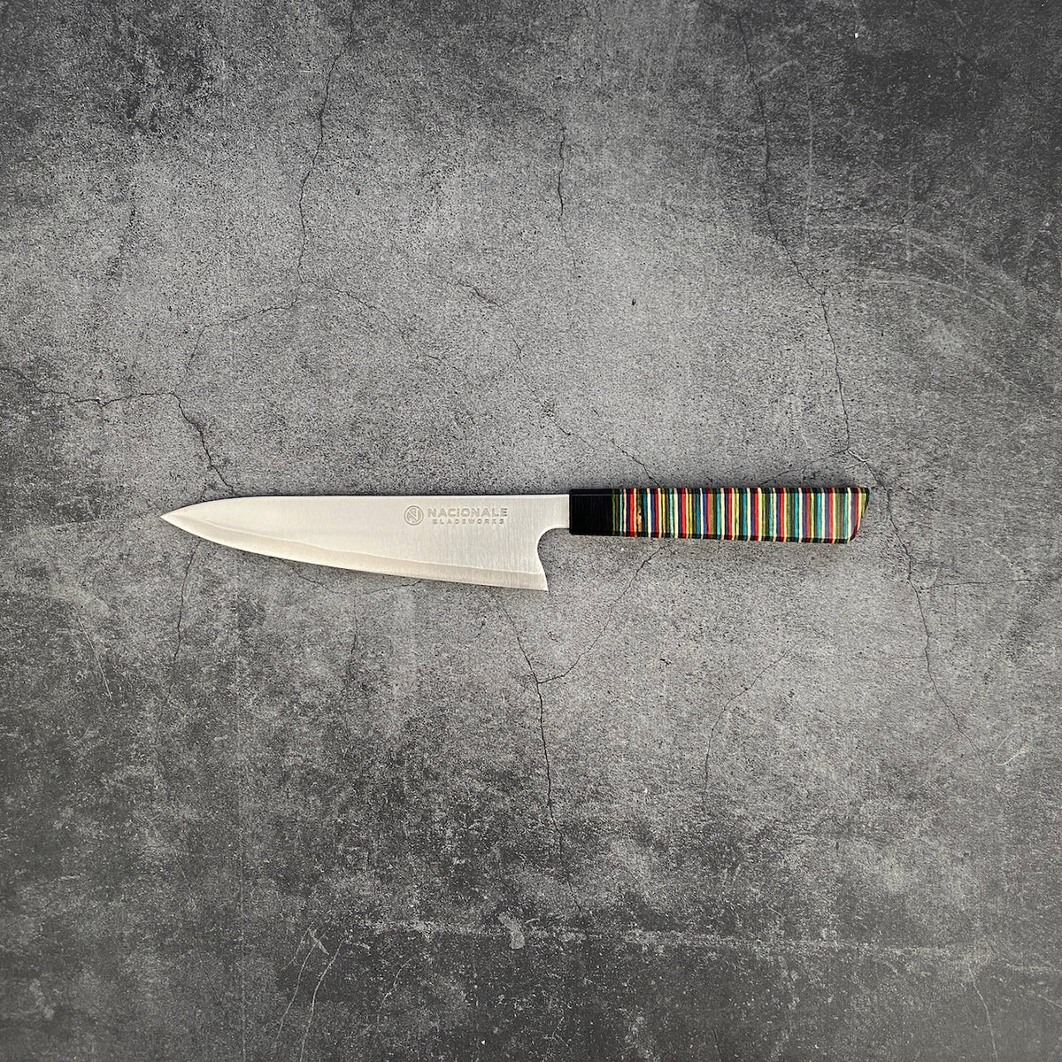 165mm Petty Knife. San Mai 440C. Stabilized Skateboard Material Handle ...