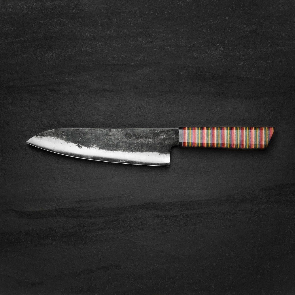 180mm Kurouchi Santoku. Skateboard Handle. Ox Horn Ferrule – Nacionale ...